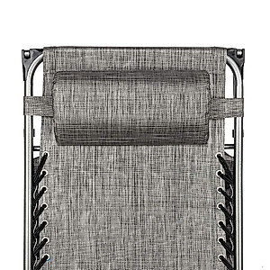 VINGLI Upgraded Zero Gravity Chair Lounge Outdoor Chairs with Folding Canopy Shade,Trays, Folding Patio Recliner Chairs for Backyard Poolside Garden (Grey)