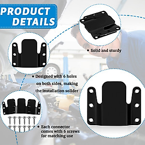 12 Pieces Universal Sectional Sofa Interlocking Metal Couch Connectors Furniture Sectional Connectors Sectional Couch Clips Sofa Replacement Parts Sofa Connector Bracket with 72 Pieces Screws