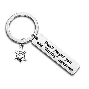 HOLLP Turtle Bracelet Awesome Bangle Beach Jewelry Don’t Ever Forget You Are Turtley Awesome Jewelry (Keychain)