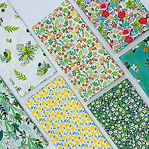 PRETYZOOM 7pcs Sewing Floral Fabric DIY Patchwork Bundle Craft Quilting Cotton Cloth Party Supplies