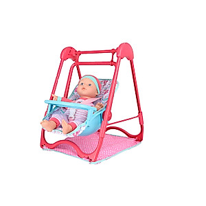 Dream Collection, Baby Doll 4-in-1 High Chair Play Set - Lifelike Baby Doll and Accessories for Realistic Pretend Play, Posable Soft Toy - 12”