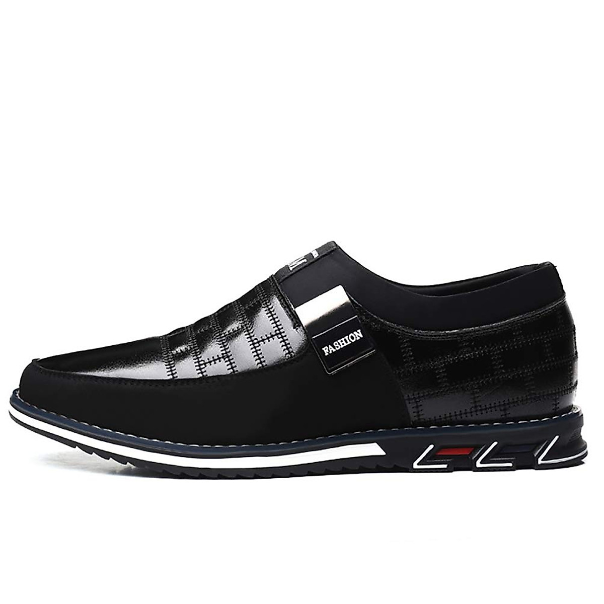 COSIDRAM Men Casual Shoes Sneakers Loafers Walking Shoes Lightweight Driving Business Office Slip on Black 12