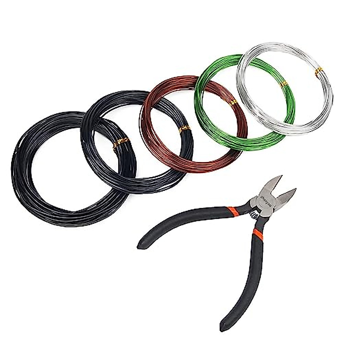 Zhaoyao Bonsai Training Wire Kit 164Ft Anodized Aluminum Tree Wire with Bonsai Tree Cutter Plant Training Wire Tools for Bonsai Trees Indoor Garden DIY Tools (Wire Size 1-mm, 1.5-mm, 2-mm)