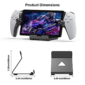 Handheld Game Console Holder Tablets Stand,Tablet Stand for Playstation Portal/for Rog Ally/for Legion Go Game Machine Tablet Stand Holder Accessories (Black)