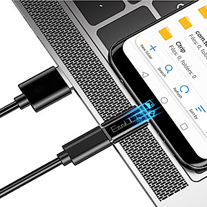 EasyULT USB C Adapter [2-Pieces] USB Type C to Micro USB Connector Adapter for New i/Pad, Samsung Galaxy S9/S8/Note 9/8, Huawei P40/Mate 20/10, LG etc (White Black)