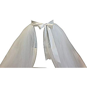 Women Wedding Maxi Tulle Skirts Detachable Train Overskirt Overlay Long Bridal Floor Length Ivory