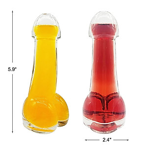 HCHZSH123 Funny Penis Glasses, Creative Wine Glasses for Cocktails, Beer Juice, Drinks, Funny Glass for Pubs and Parties (4 pieces)