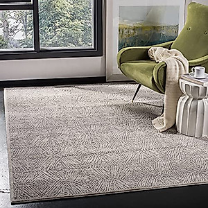 SAFAVIEH Meadow Collection 3'3" x 5' IvoryGrey MDW319A Modern Abstract Area Rug