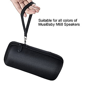 MusiBaby M68 Hard Case, Hard Travel Case for MusiBaby Bluetooth Speakers, Specially Designed and Manufactured by MusiBaby-Black