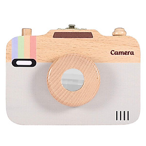 Yunnyp Wooden Simulation Camera Toy Tooth Storage Box,Baby Milk Teeth Hair Holders Preservation Box Collection Gift