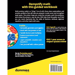 Basic Math & Pre-Algebra Workbook For Dummies with Online Practice (For Dummies (Lifestyle))