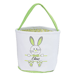Niqai Personalized Easter Baskets for Kids Boys Girls Custom Easter Basket with Name Customized Easter Gift for Toddler, One Size