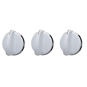 Replacement for (3) Washer Knob for GE Kenmore White Silver Control