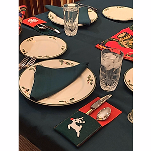 FannFare Christmas Party Table Decor Silverware Holders - 8 Pack