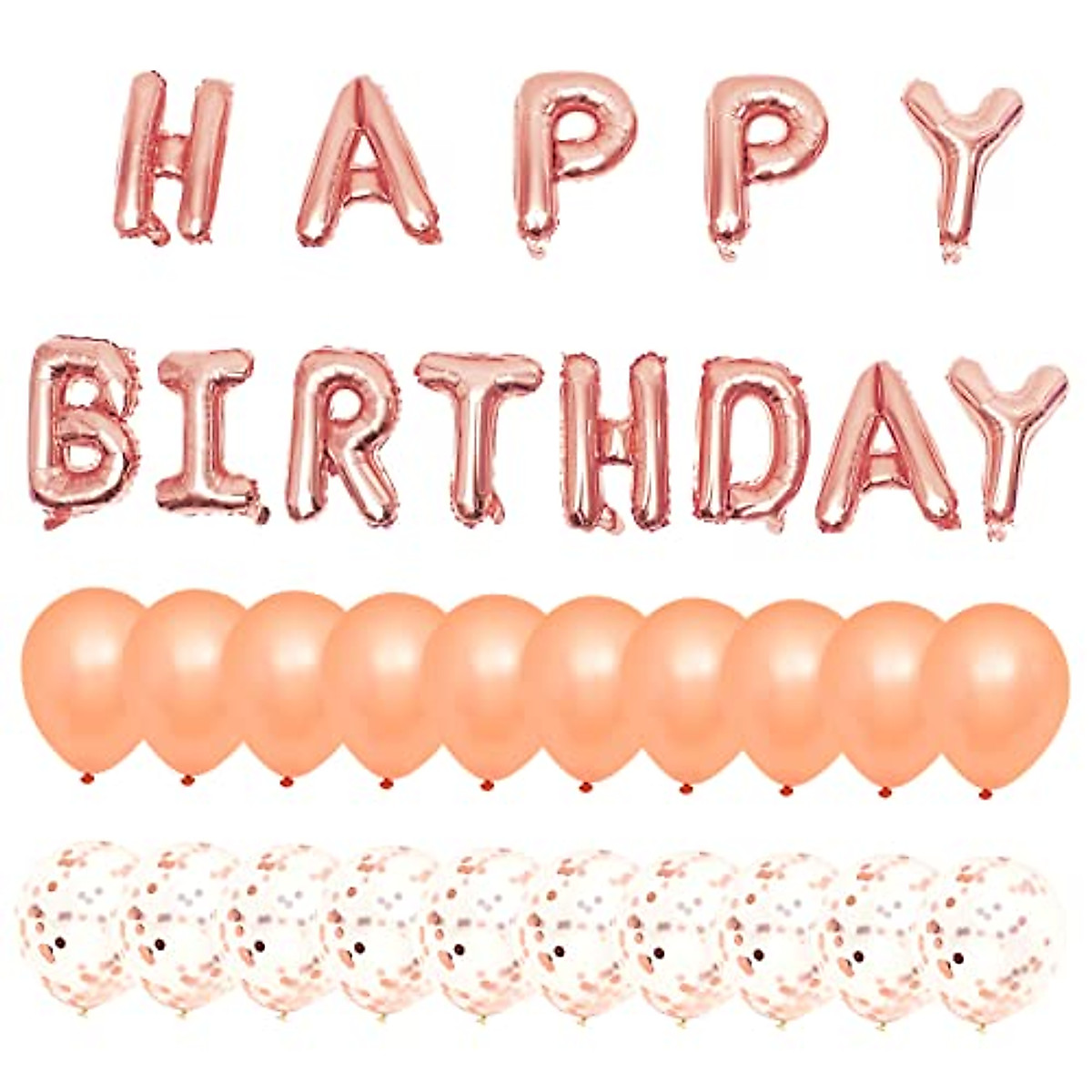 Totority 2 Sets Balloon Alphabet Set birthday balloon arch birthday party supplies birthday wall backdrop gold baloons birthday party balloons banner happy Aluminum film 3d