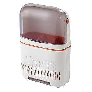 Kitchen Chopsticks Rack Wall Mounted Flatware Holder Basket with Drainer Lid Utensils Cutlery Holder
