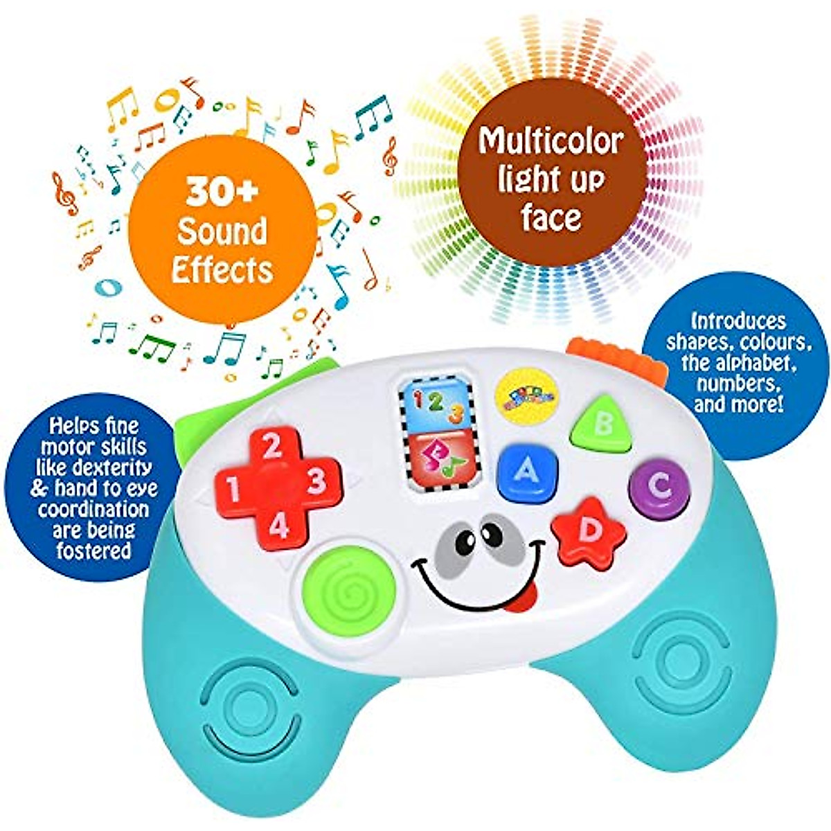 Number 1 in Gadgets Baby Remote Toy Game Controller, Musical Toys Light and Sound Early Educational Learning for Infants