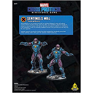 Marvel: Crisis Protocol Sentinel MK IV Character Pack - A Relentless Mutant-Hunting Machine! Tabletop Superhero Game, Ages 14+, 2 Players, 90 Minute Playtime, Made by Atomic Mass Games
