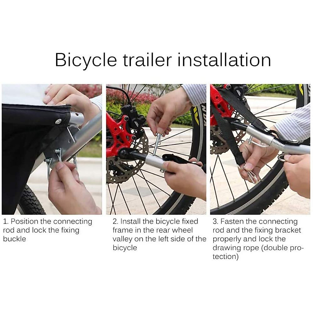 zaizai Bicycle Trailer Coupling Stroller Pet Car Debris Bicycle Trailer Accessories Tractor Head Bicycle Trailer Coupler Attachment Trailer Hitch