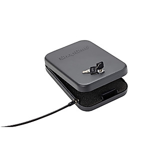 SnapSafe Portable Lock Box for Guns and Valuables – Includes Lock Box, 2 Keys and Patented Security Cable – An Ideal Car Gun Safe – Large, Black, 9.5 x 6.5 x 1.75 Inches