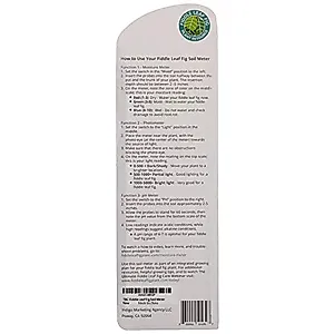 Houseplant Resource Center Fiddle Leaf Fig 3-in-1 Soil Moisture Meter for Plants – Best Indoor Plant Water Meter for Potted Houseplants - Light & Moisture Sensor Probe for Optimal Growth