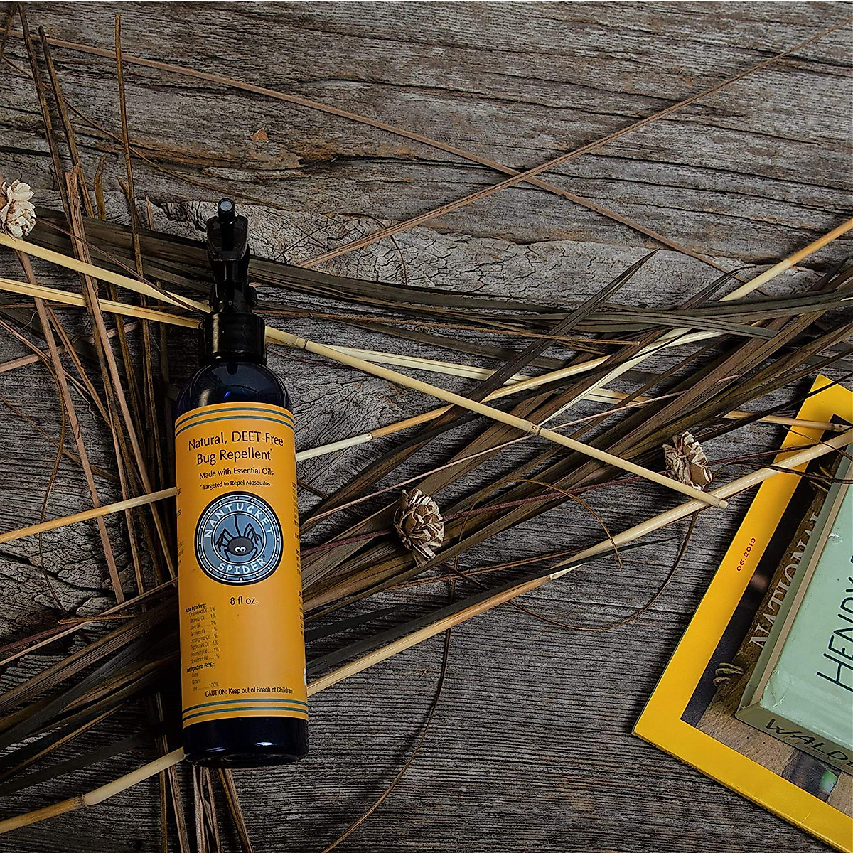 Nantucket Spider Original Bug Repellent for People - 8 oz | Repels Mosquitos, Biting Flies, Wasps, & No-See-Ums | Deet-Free Essential Oil Insect Repellent