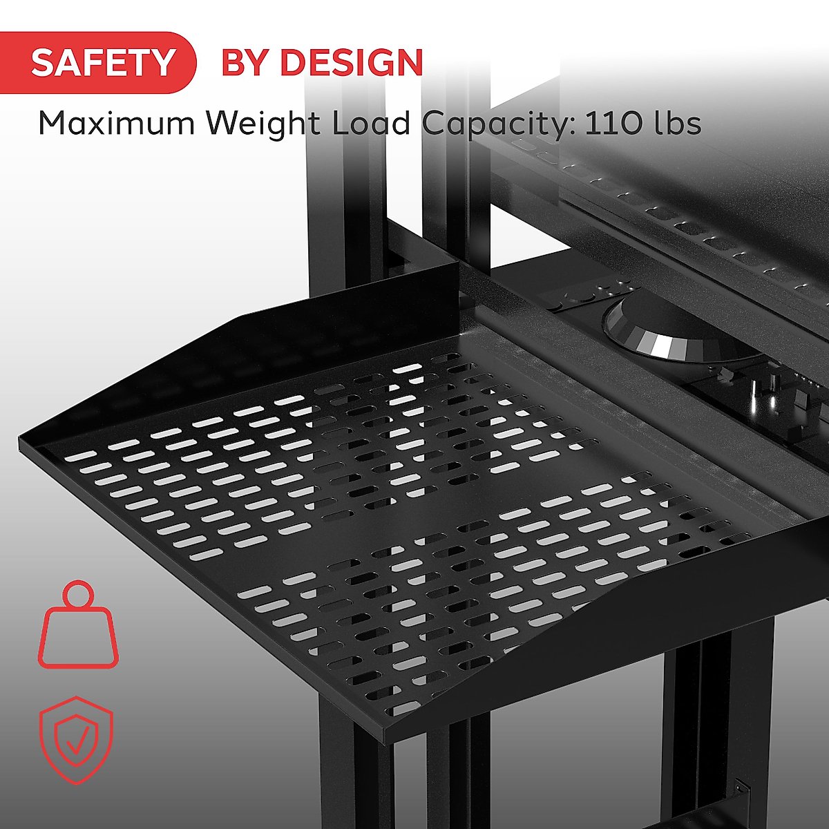 Pyle 19-Inch 1U+2U Server Rack Shelves - Universal Device Server Rack Mounting Tray, For Good Air Circulation, Cantilever Mount, Wall Mount Rack, Computer Case Mounting Tray, Black