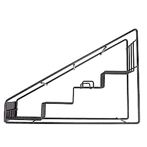 Oreb Syrup Bottle Rack, Stainless Steel Liquor Wine Bottle Rack 4 Compartment Bottle Holder for Syrup, Wine, Dressing, Countertop Display Stand for Home Kitchen Coffee Shop