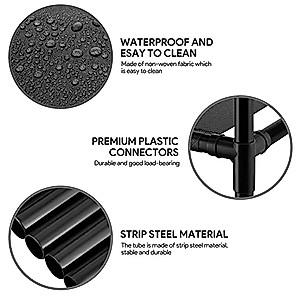 Camabel 10 Tiers Shoe Rack Capacity 130lbs for 60 Pairs Stackable Narrow Expandable Non-Woven Fabric Shoe Storage Organizer Cabinet Tower Shelf Space Saving Assembly High Shoes Black BG361