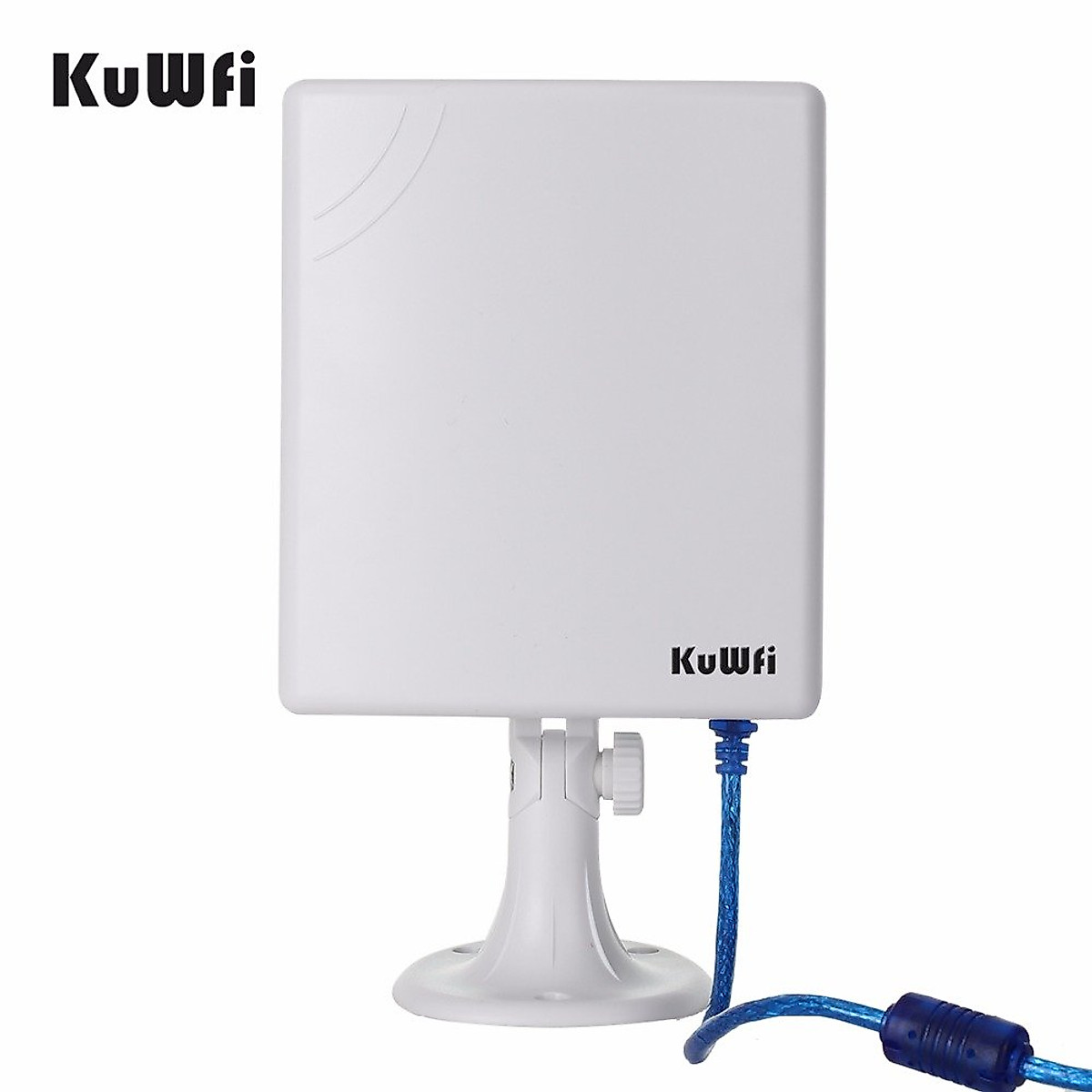 KuWFi Long Range Outdoor WiFi Network Adapter, High Gain 14dBi Antenna 5M Cable Wireless USB Adapter Stable Signal from Outdoor