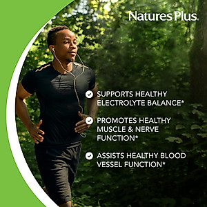 Nature’s Plus Potassium 99 mg, 90 Tablets - Supports Healthy Electrolyte Balance & Overall Well-Being - Gluten Free, Vegetarian - 90 Servings