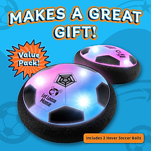 Let Loose Moose Hover Soccer Ball, Set of 2 LED Soccer Ball Toys, Gifts for 8 year Old Boys, Toys for 7 Year Old Boys, Birthday Gifts for Boys, Boys Toys for Age 4-6, Fun Toys for Boys and Girls