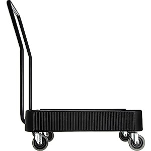 Carlisle FoodService Products XDL3000H03 Cateraide Polyethylene Dolly with Handle, 28-3/4" Length x 22-3/8" Width x 5" Depth, Black
