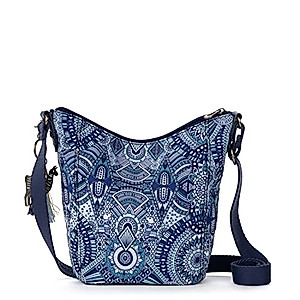 Sakroots Womens Eco-twill Sequoia Eco Twill Small Hobo, Navy Wanderlust, One Size US