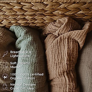 100% Organic Cotton Muslin Fitted Crib Sheet - Fits Standard Crib and Toddler Bed Mattress Size - Sage Green - Nora's Nursery