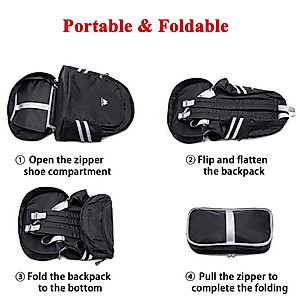 Women Sports Backpack Gym Bag with Shoe Compartment Wet Pocket Travel Backpacks Anti-Theft Pocket Water Resistant Workout Bag (Pink&Black)