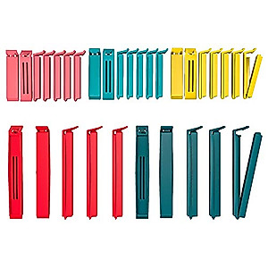 Ikea 700.832.52 Bevara Sealing clip, assorted colors, assorted sizes, 2 SETS OF 30 - 60 TOTAL