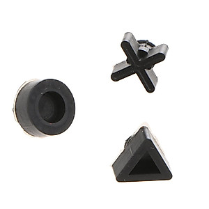 3 Pieces Silicone Rubber Feet Foot Cover Cap for PS4 Slim Repair Replacement