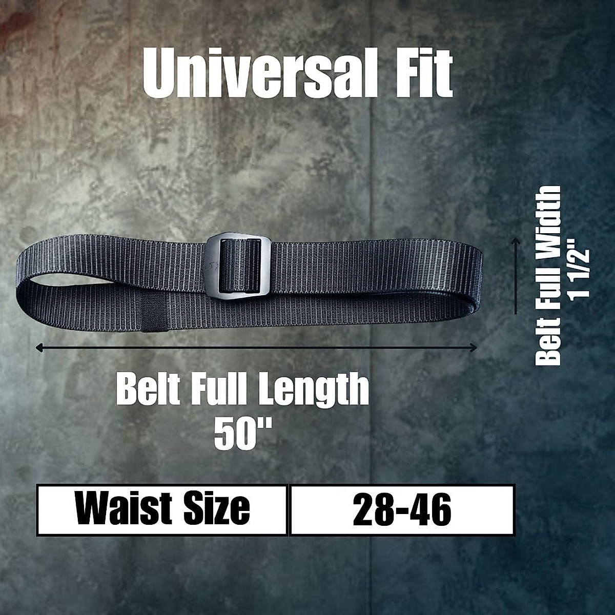 Shirt Stay Plus-Tactical Belt for Men Police EMS and Military - Professional Grade Heavy Duty Black Tactical Belt for Tactical Gear (Black Metal)