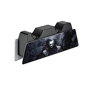 PlayVital Dark Clown Full Set Skin Decal for ps5 Console Digital Edition, Sticker Vinyl Decal Cover for ps5 Controller & Charging Station & Headset & Media Remote