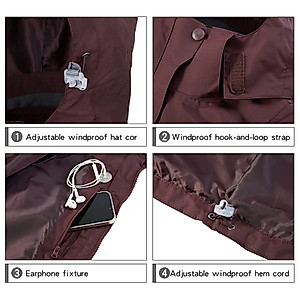 CAMEL CROWN Women's Ski Jacket Waterproof 3 in 1 Winter Jacket Windproof Warm Fleece Hooded Snowboard Mountain Snow Coat