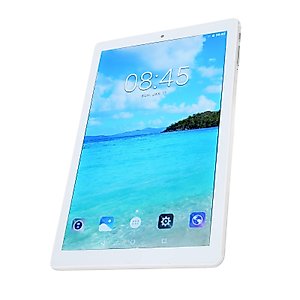 DAUERHAFT 10.1 Inch Tablet, 2GB 16GB Dual Camera Dual SIM Dual Standby US Plug 110-240V 1920x1200 Resolution Tablet Computer for Reading for Android 8.1 (Silver)