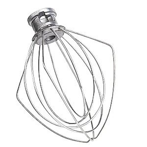 6-Wire Whip Attachment Fits KitchenAid Tilt-Head Stand Mixer Replace K45WW, Stainless Steel, Egg Heavy Cream Beater, Cakes Mayonnaise Whisk