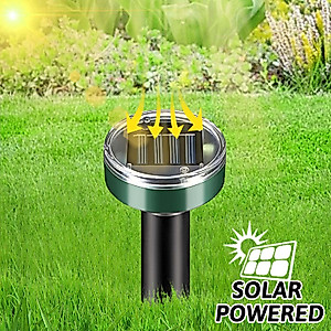 10 Packs Solar Powered Mole Repellent, Sonic Mouse Deterrent Pest, Rodents, Sankes, Squirrels Out of Garden, Yard, Farm