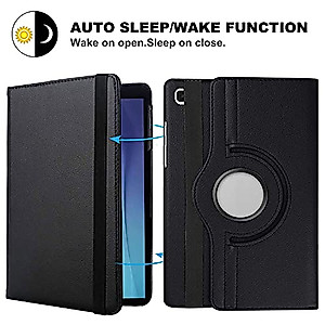 Case for Samsung Galaxy Tab S5e 10.5 inch 2019 (SM-T720 T725 T727) - 360 Degree Rotating Stand Case Full Protective Smart Cover,Bonus Stylus Pen,Screen Film (Black)