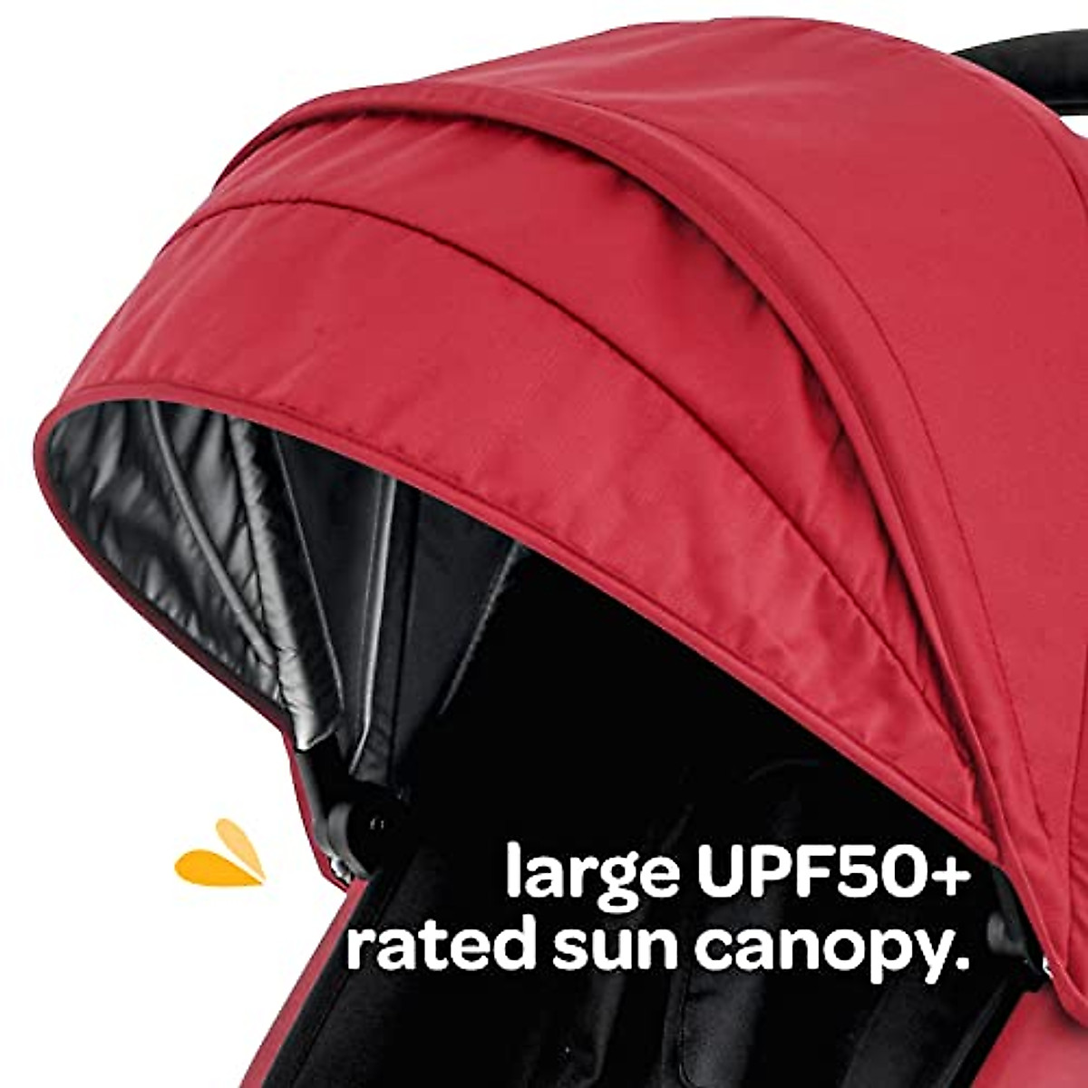 Larktale chit Chat Stroller | Lightweight Compact Stroller for Babies and Toddlers 6 Months and Up | Best Compact Stroller for Travel | Features One-Handed Steering and Easy Fold, Barossa Red