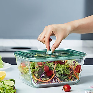 Opexscal 12 Cups/ 100 oz Large Glass Food Storage Baking Container with Lid - For Baking, Roasting, Storing Food, Vegetables, Fruits