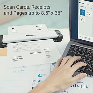 Raven Go Portable Mobile Document Scanner for PC and Mac with Simplex Sheet-Fed Scanning