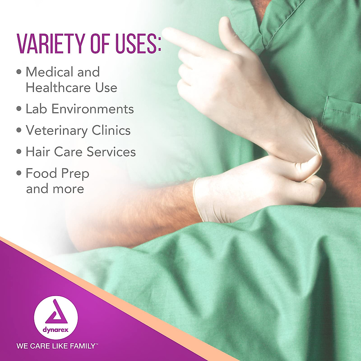 Dynarex Sterile Disposable Latex Surgical Gloves, Powder-Free, Sterilely Packaged in Pairs, Medical & Healthcare, Bisque, Size 6, 1 Case of 200 Pairs