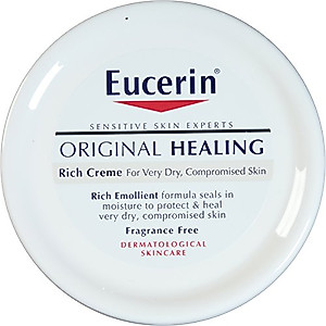 Eucerin Original Healing Cream - Fragrance Free, Rich Lotion for Extremely Dry Skin - 16 oz. Jar
